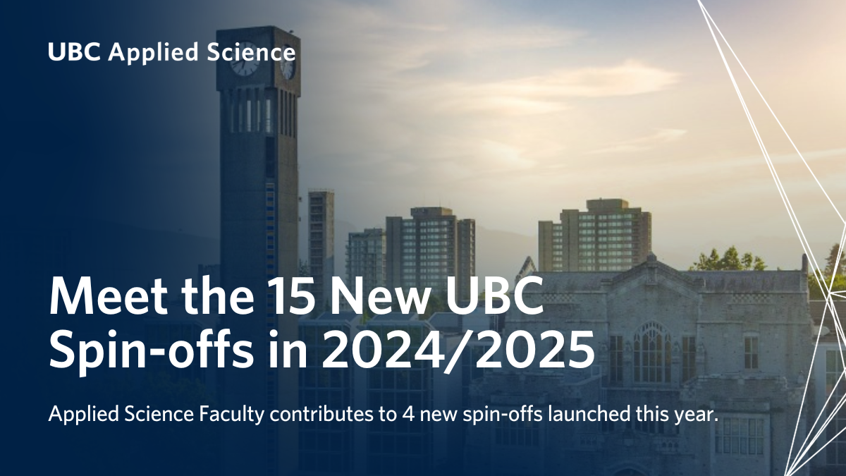 Meet the 15 New UBC Spin-offs in 2024/2025 - News | UBC Applied Science